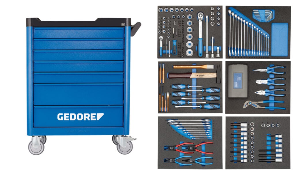 WSL-L-TS-190 Tool trolley workster with 190pcs tool assortment - GEDORE ...